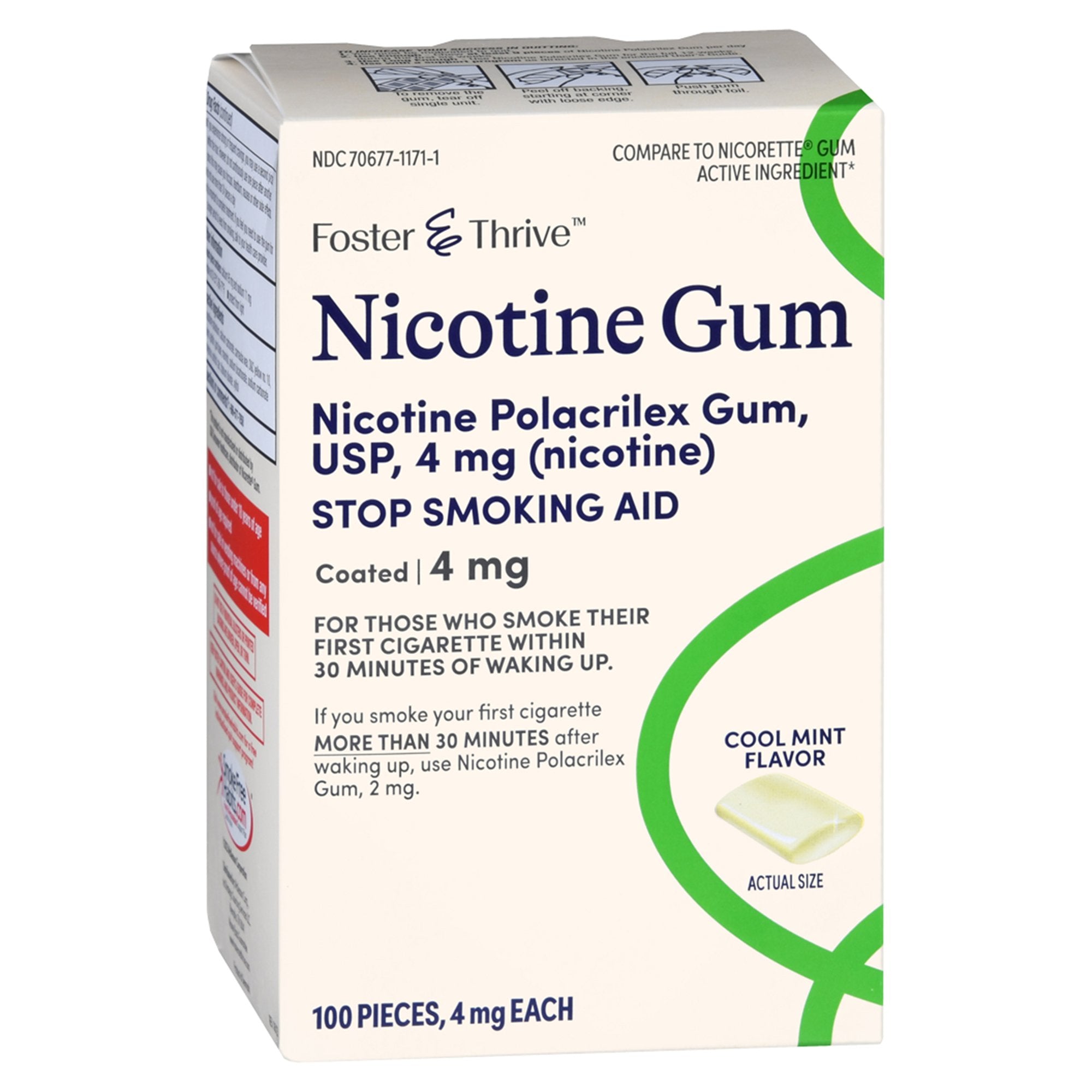 Foster & Thrive™ Stop Smoking Aid 4 mg Strength Gum (1238967_BX) 100/B ...
