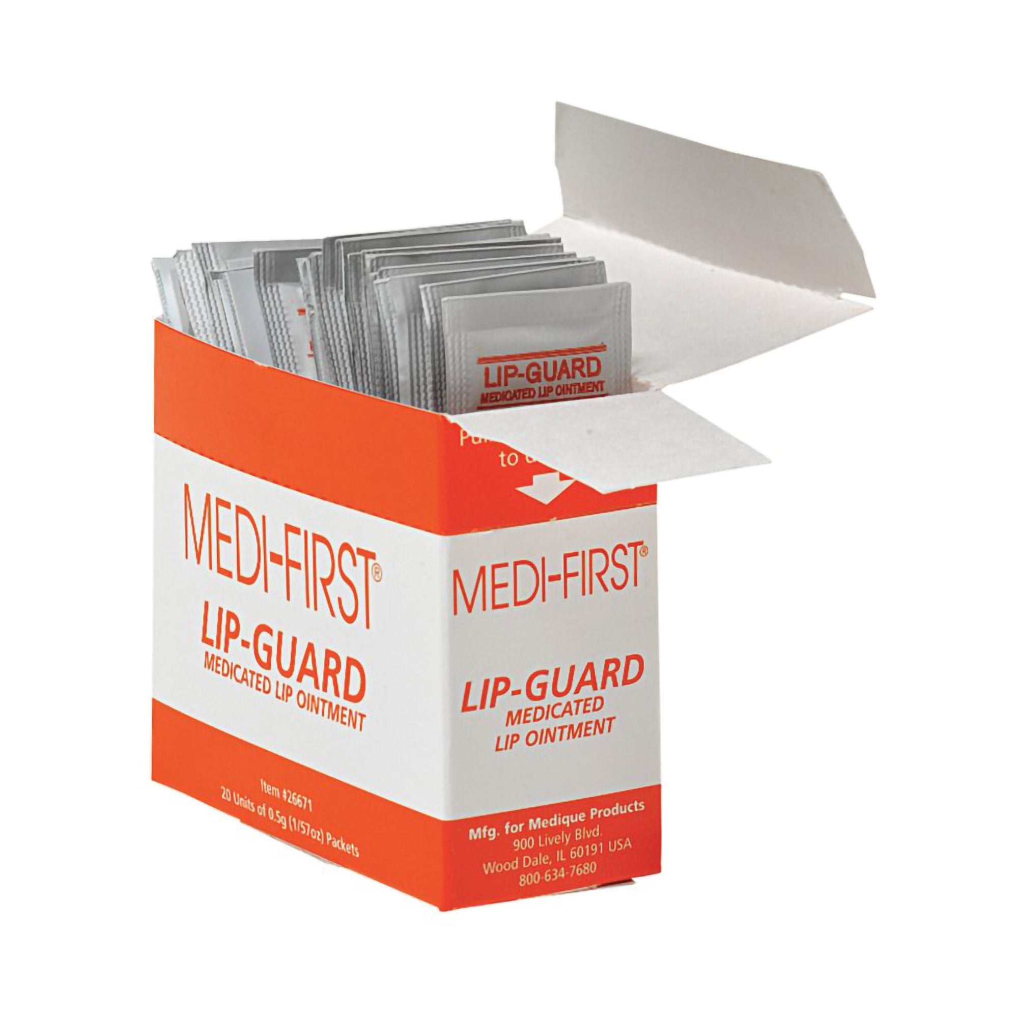 Medi-First® Lip Balm 1/57 oz. Individual Packet (787824_BX) 20/BX ...