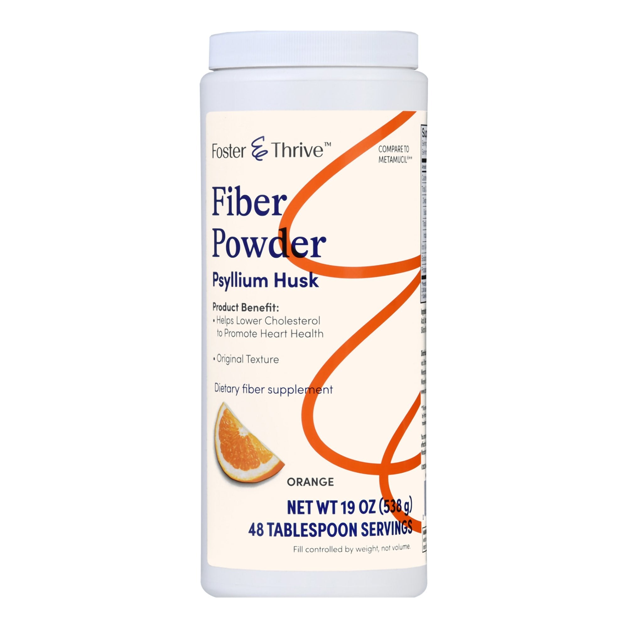Foster & Thrive™ Fiber Supplement Orange Flavor Powder 19 oz. Psyllium ...