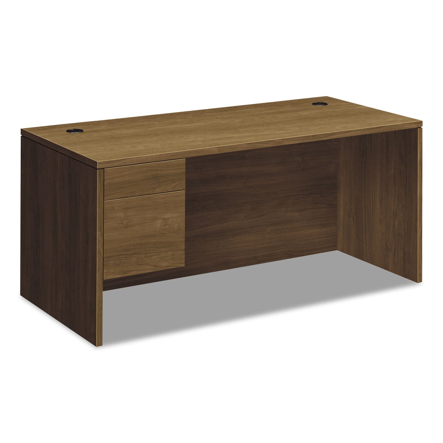 HON® 10500 Series "L" Workstation Left Pedestal Desk with 3/4 Height P ...