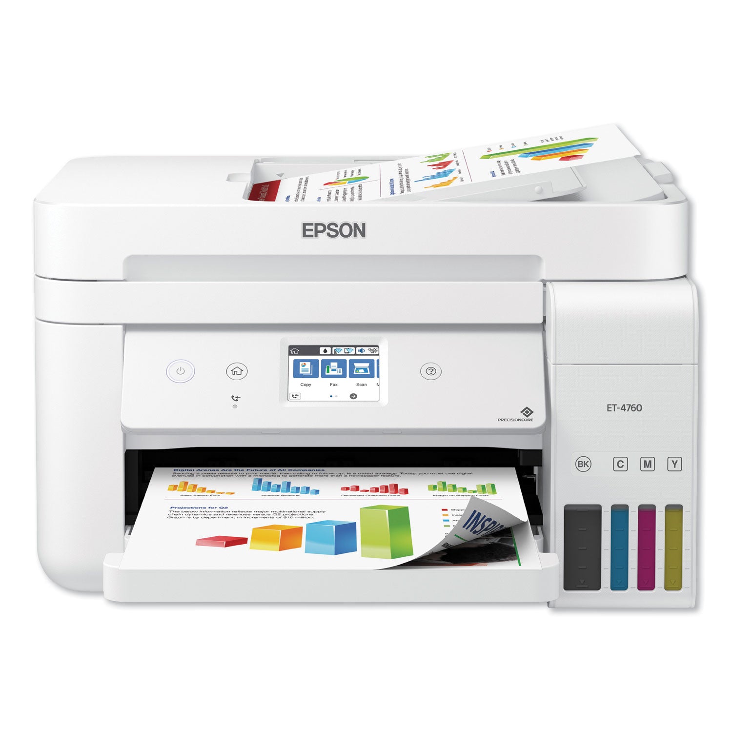 Epson® EcoTank ET-4760 All-in-One Supertank Printer, Copy Fax/Print/Sc ...