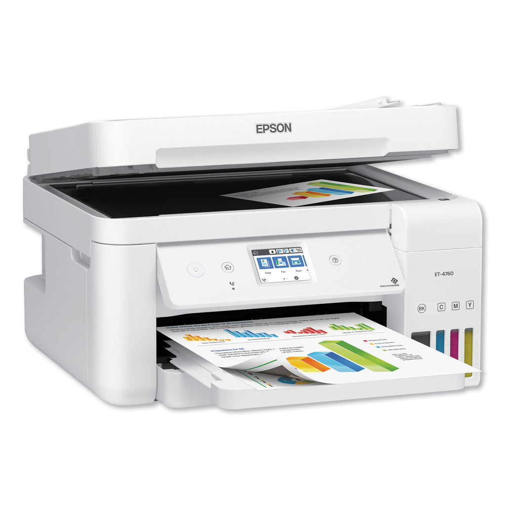 Epson® EcoTank ET-4760 All-in-One Supertank Printer, Copy Fax/Print/Sc ...