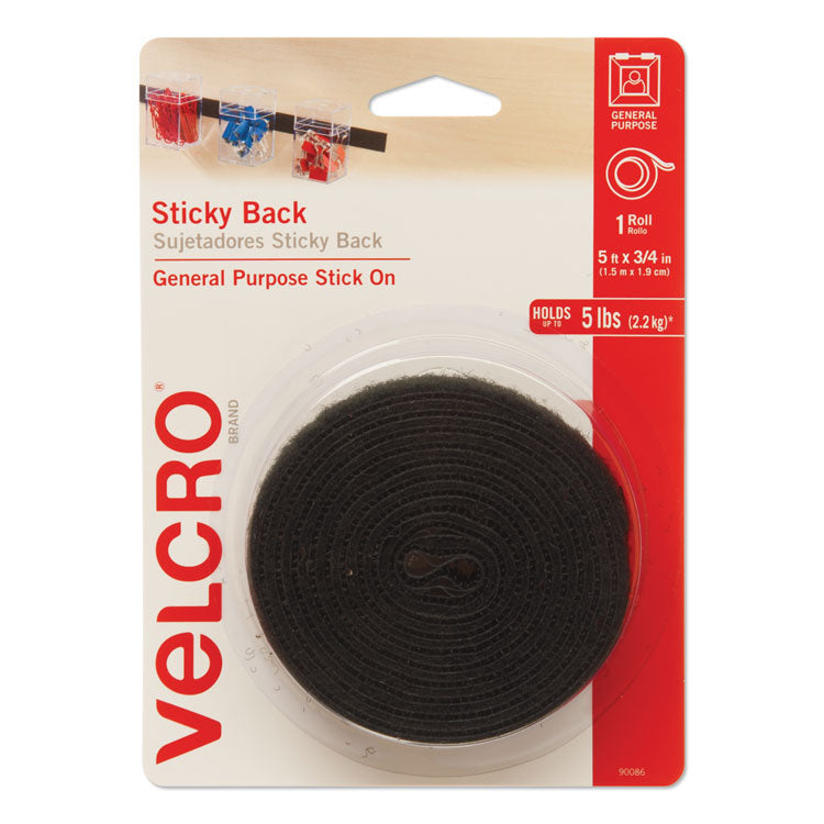 VELCRO® Brand VEK90086 Sticky-Back Fasteners with Dispenser, Removable ...
