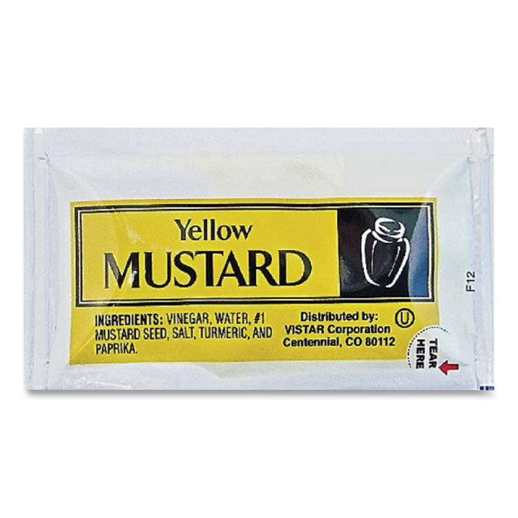 Vistar VST80006 Condiment Packets, Mustard, 0.16 oz Packet, 200/Carton ...