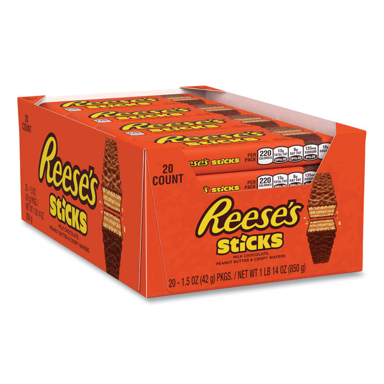 Reese's® STICKS Wafer Bar, 1.5 oz Bar, 20 Bars/Box, Ships in 1-3 Busin ...