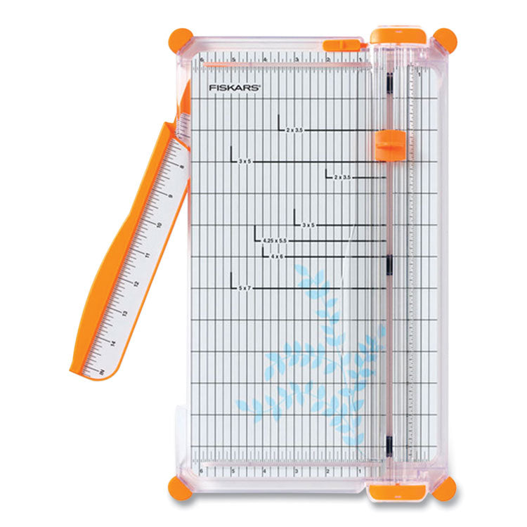 Fiskars® SureCut Deluxe Paper Trimmer, 10 Sheets, 12" Cut Length, Plas ...