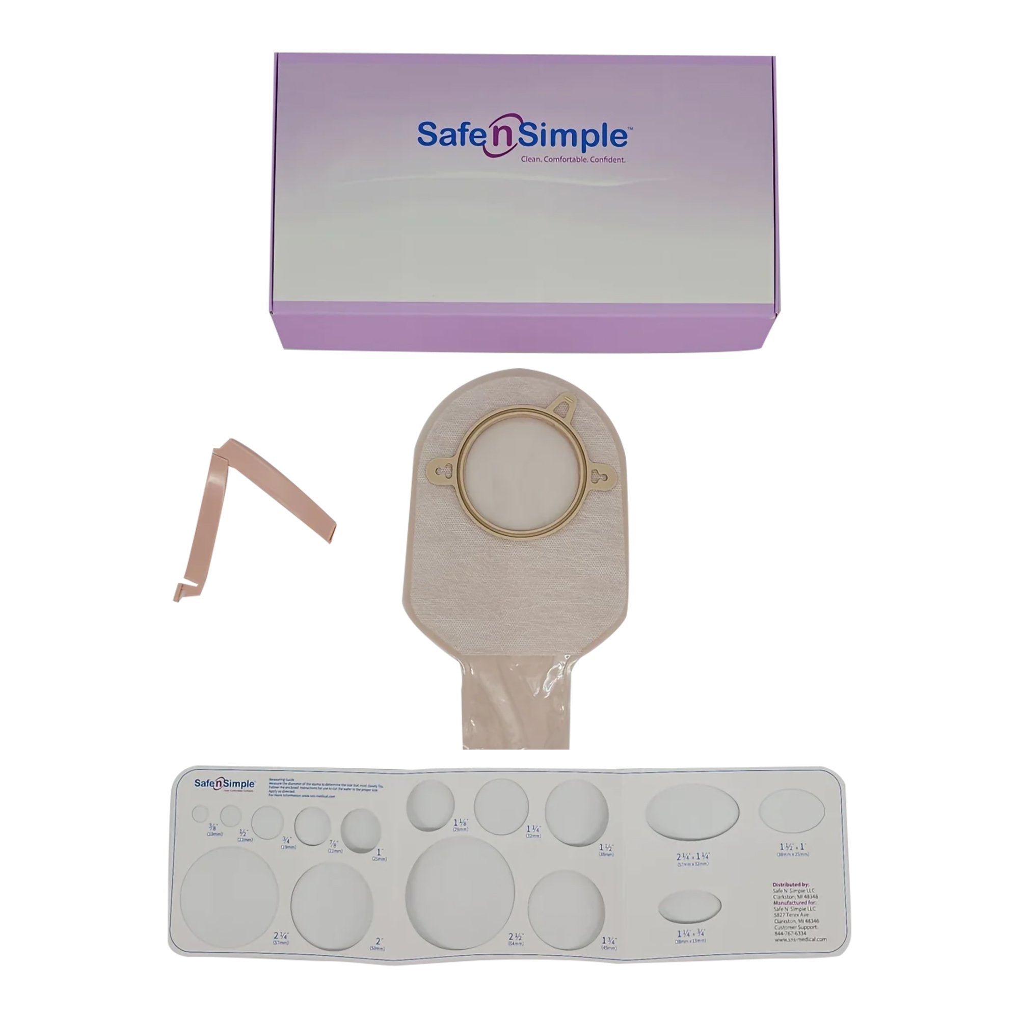 Safe n Simple™ Ostomy Pouch Two-Piece System 9 Inch Length Without Bar ...