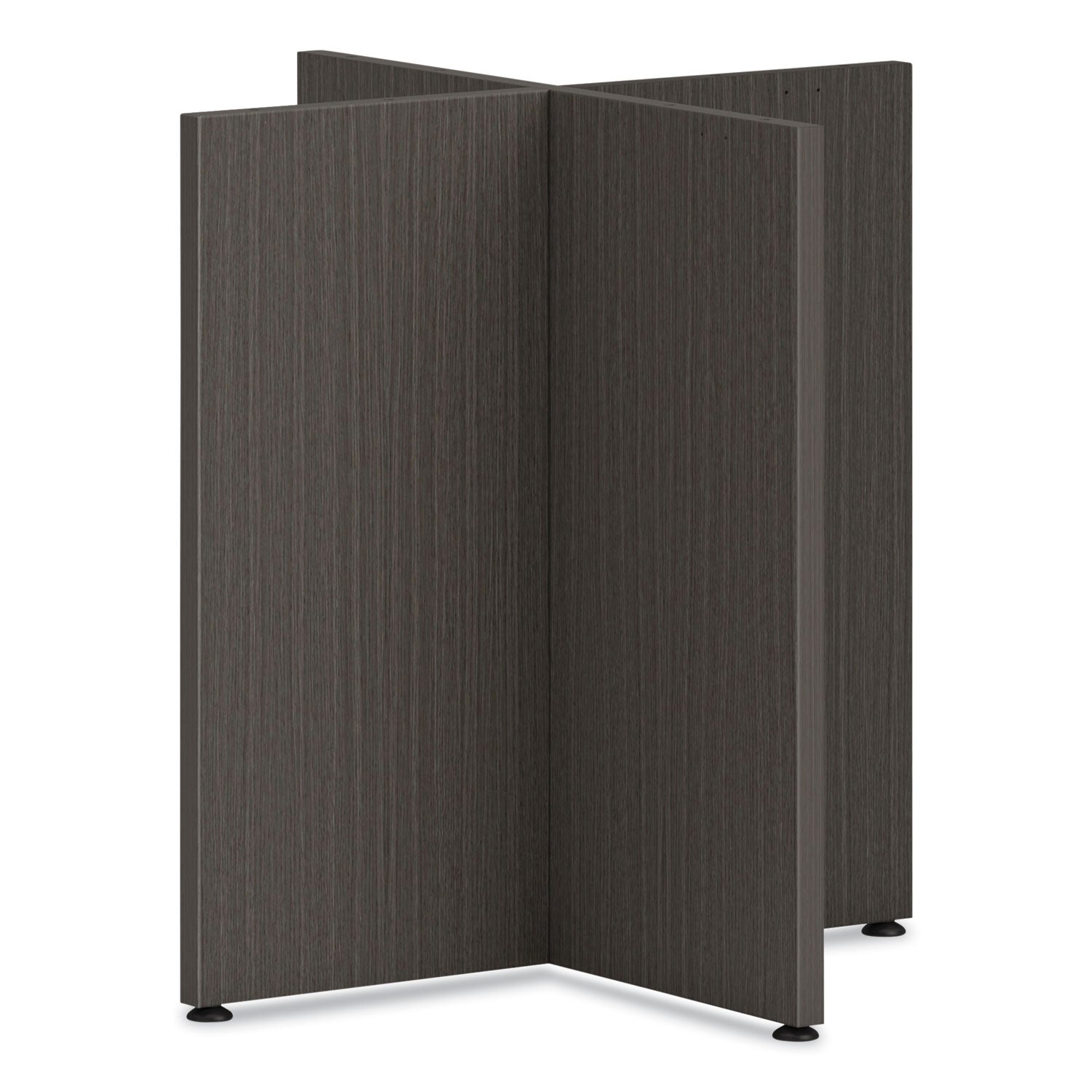 HON® Mod X-Base for 42" Table Tops, 27.48w x 27.48d x 28h, Slate Teak ...