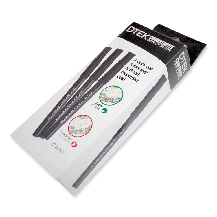 CONTROLTEK® CNK560507 DTEK Counterfeit Detector Pens, U.S. Currency, 12 ...