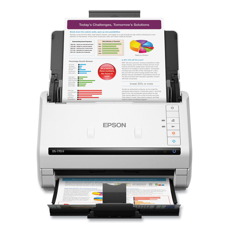 Epson® EPSB11B262201 DS-770 II Color Duplex Document Scanner, 600 dpi ...