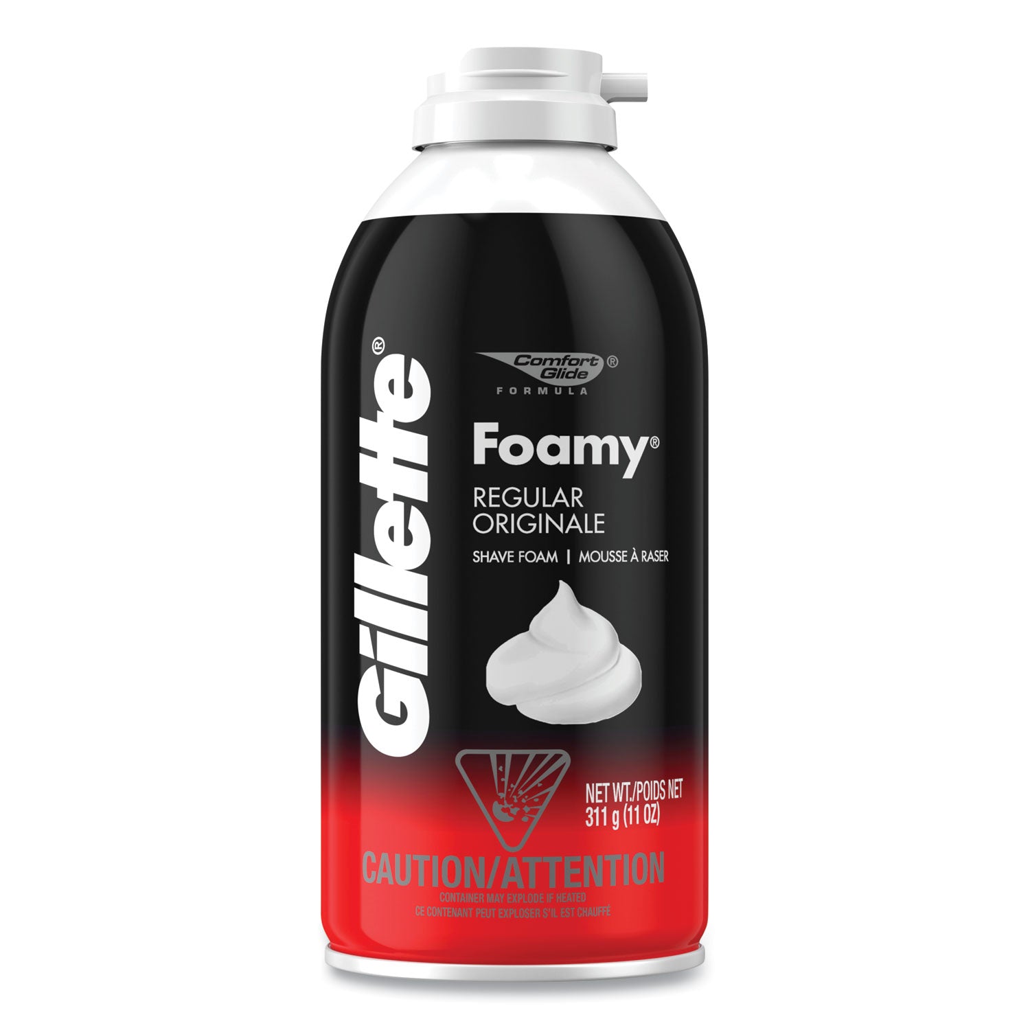 Gillette Foamy Shave Cream, Original Scent, 11 oz Aerosol Spray, 12/Ca ...