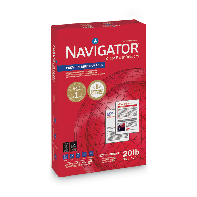 Navigator® SNANMP1720 Premium Multipurpose Copy Paper, 97 Bright, 20 lb ...