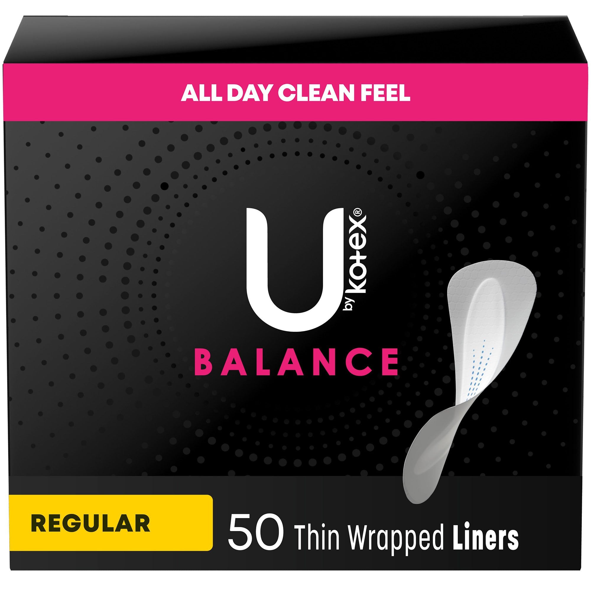 U by Kotex® Balance Panty Liner Thin Light Absorbency (1193269_BX) 50 ...