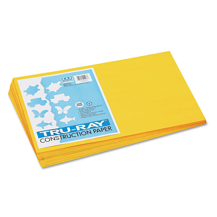 Pacon® PAC102998 Tru-Ray Construction Paper, 76 lb Text Weight, 12 x 18 ...