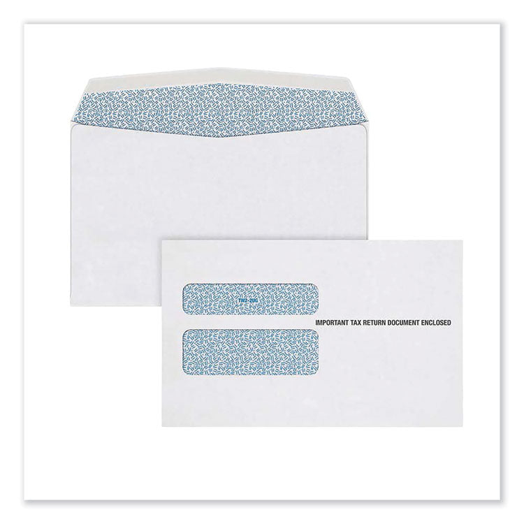Adams® TOP2219LSR W-2 Peel and Seal Envelopes, Commercial Flap, Self ...