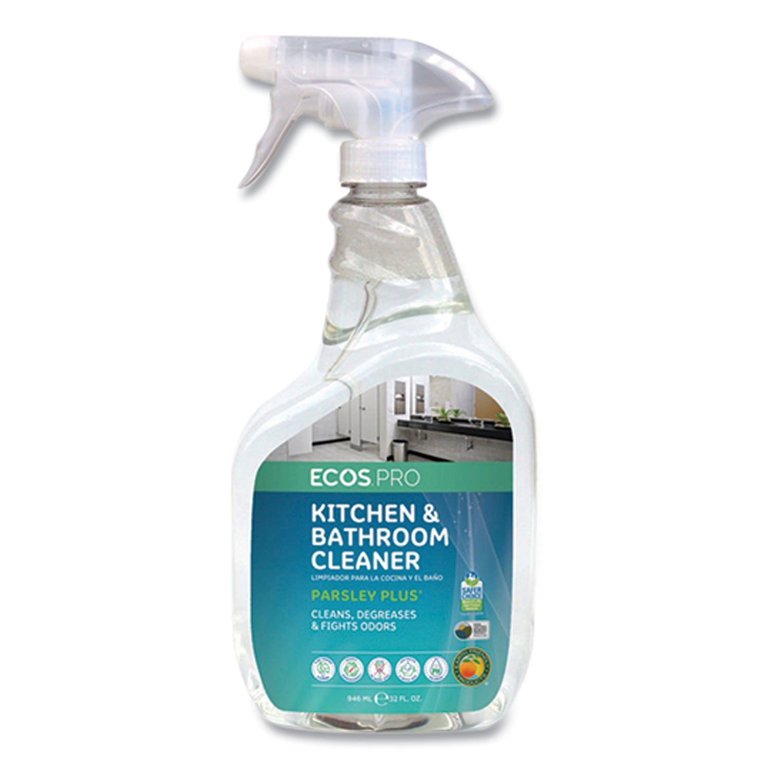 ECOS® PRO Parsley Plus All-Purpose Kitchen and Bathroom Cleaner, 32 oz ...