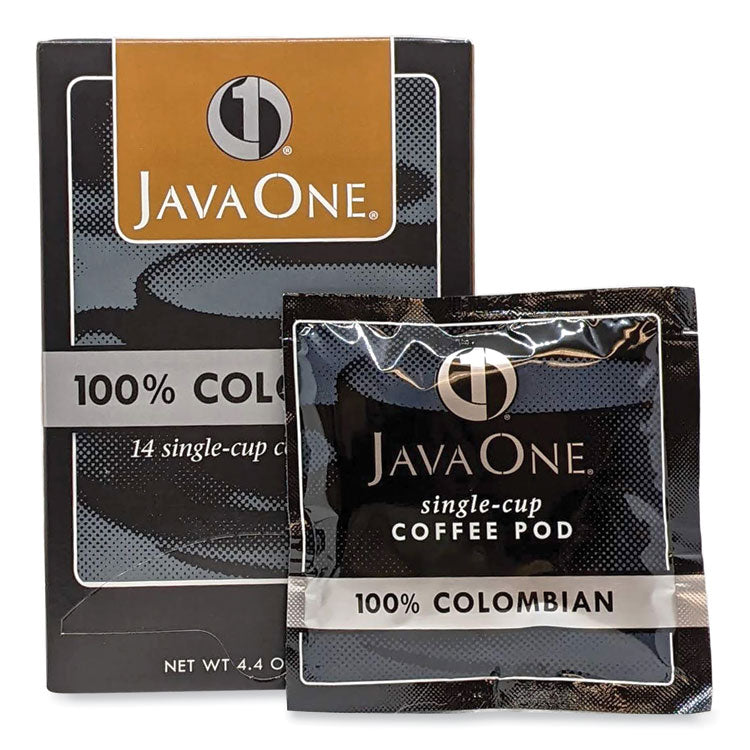 Java One® JAV30200 Coffee Pods, Colombian Supremo, Single Cup, 14/Box ...