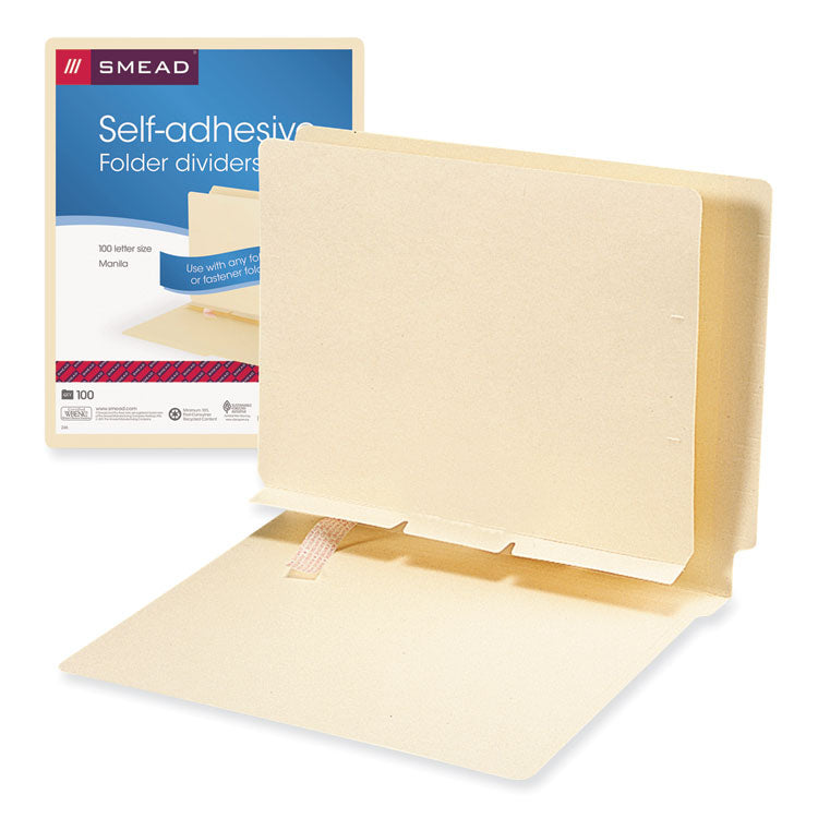 Smead™ SMD68021 Self-Adhesive Folder Dividers for Top/End Tab Folders ...