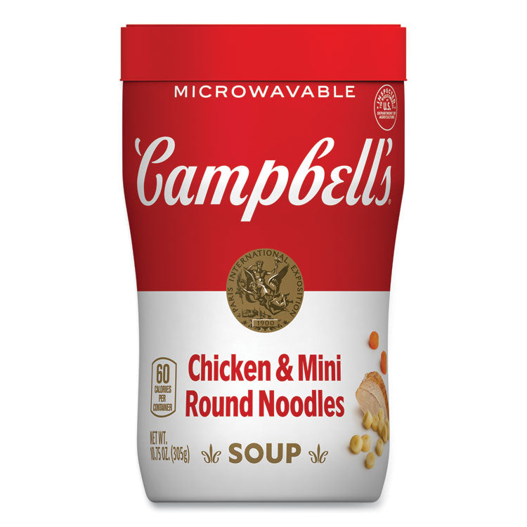 Campbell's® Soup On The Go Chicken with Mini Noodles, 10.75 oz Cup, 8 ...