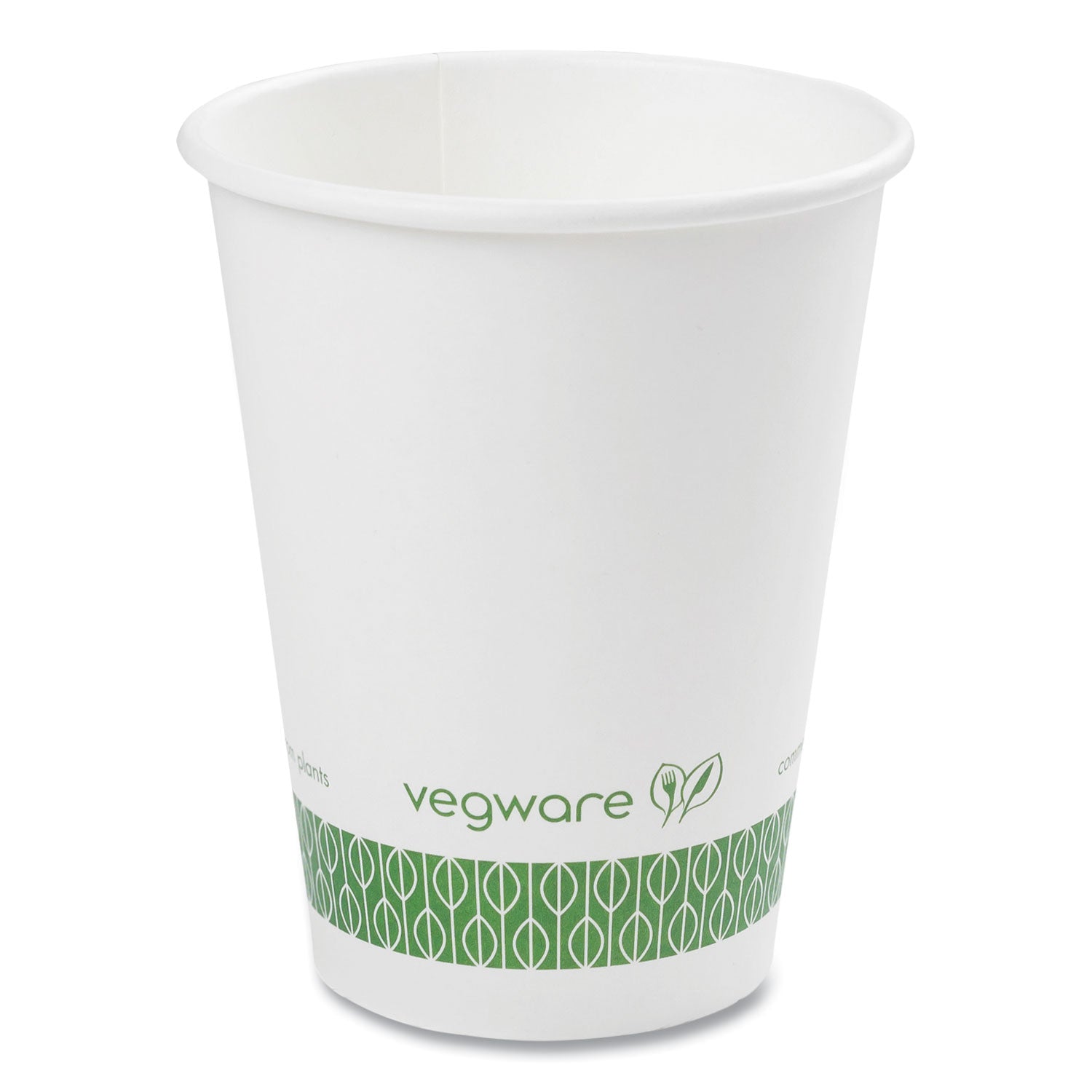 Vegware 89-Series Hot Cup, 12 oz, Green/White, 1,000/Carton (VEGLV12G ...