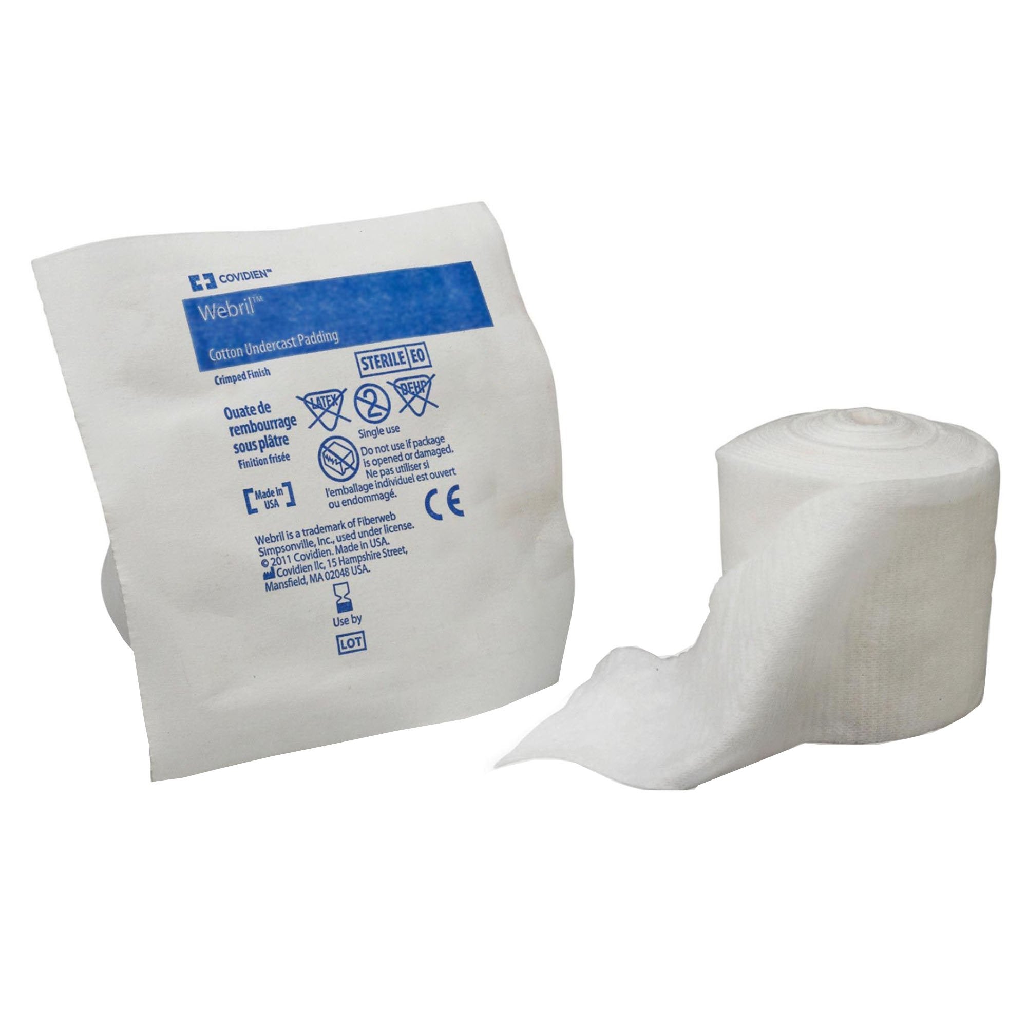 Webril™ Cast Padding Undercast 2 Inch X 4 Yard Cotton Sterile (164497 ...