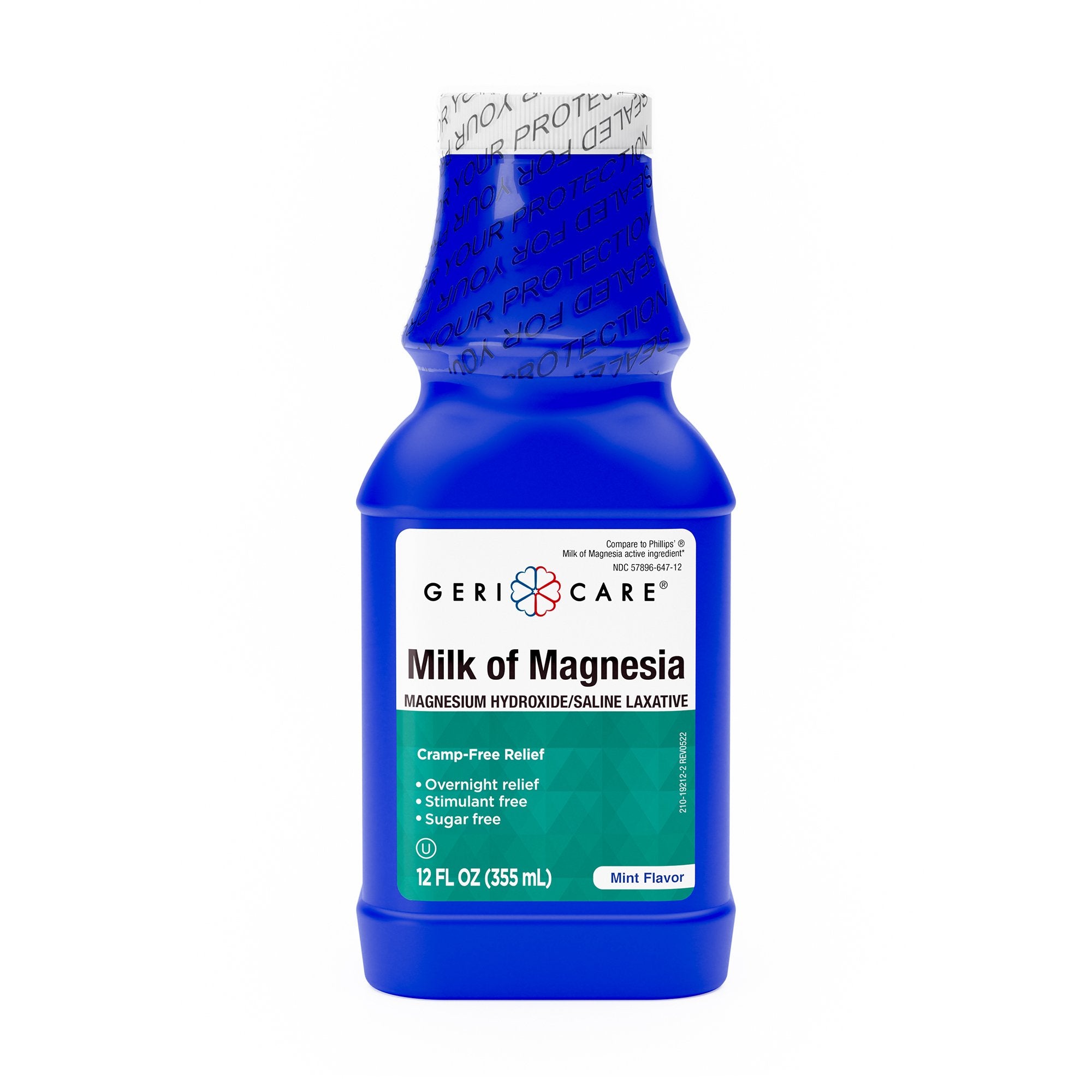 Milk of Magnesia Laxative Mint Flavor Liquid 12 oz. Magnesium Hydroxid ...