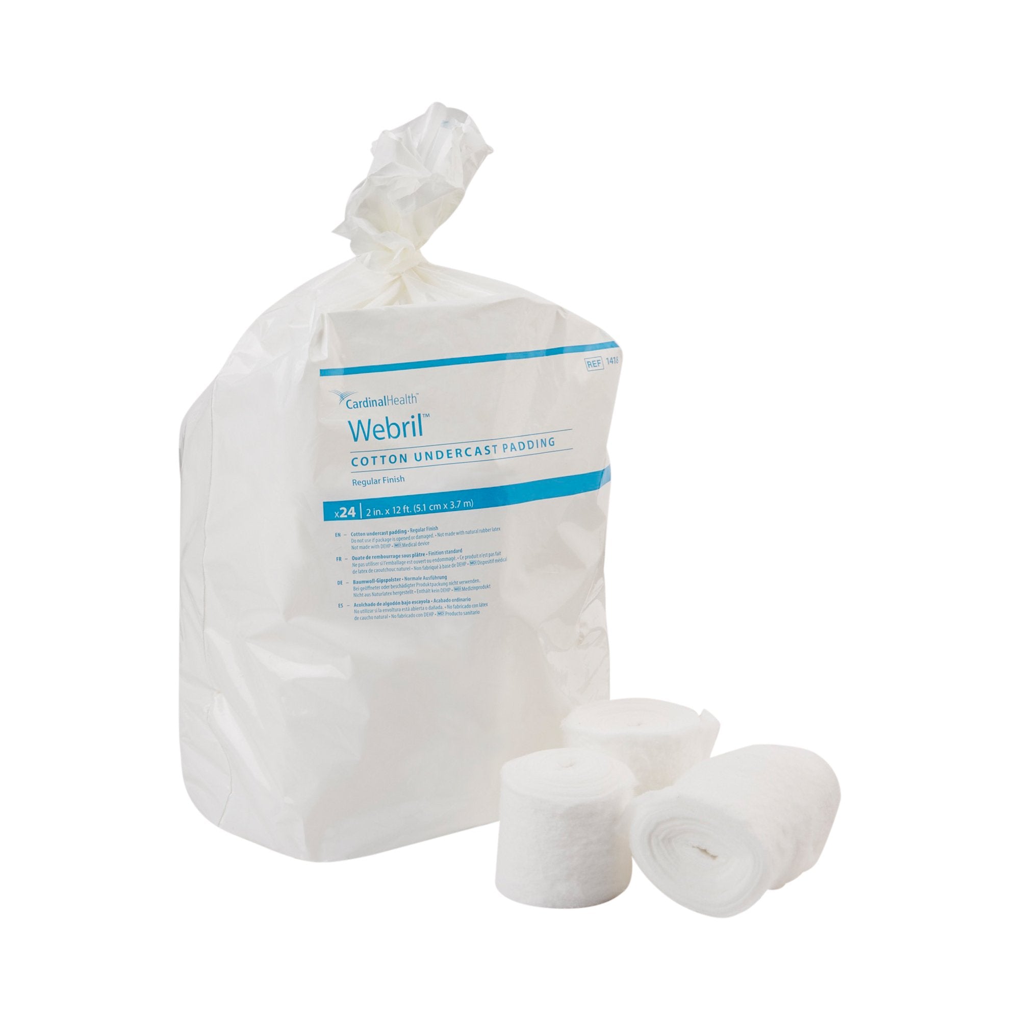 Webril™ Cast Padding Undercast 2 Inch X 4 Yard Cotton NonSterile (1301 ...