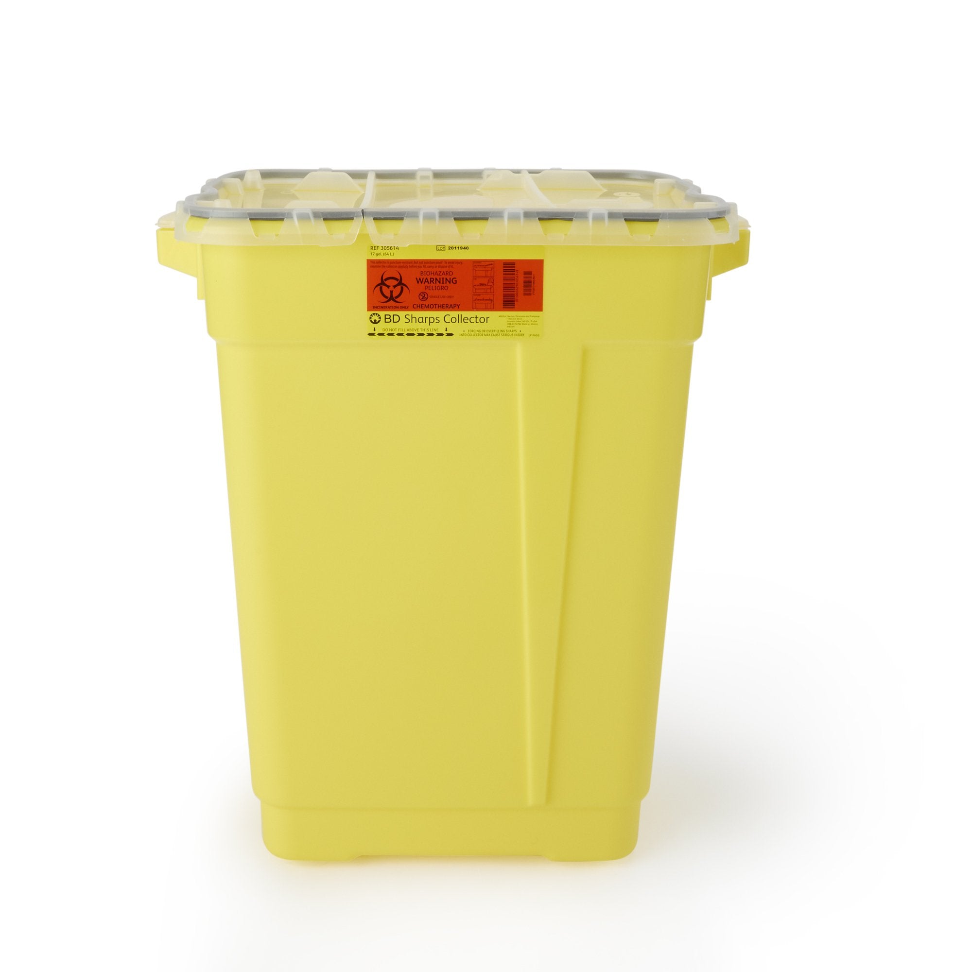 BD™ Chemotherapy Waste Container Yellow Base 23-1/2 H X 20 W X 14-3/4 ...