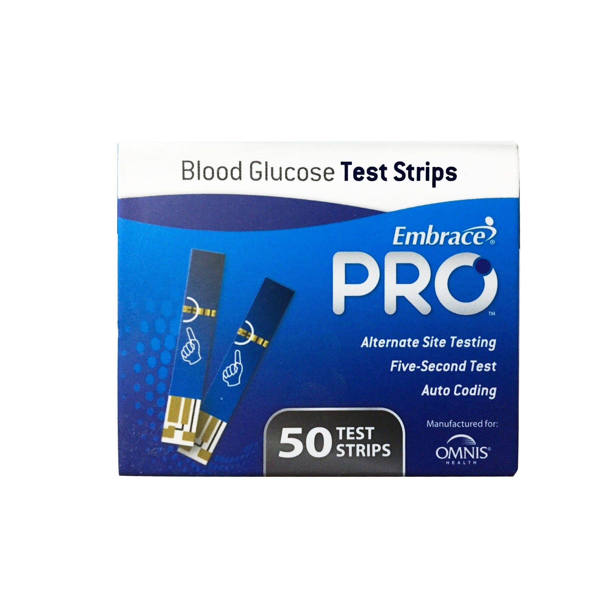 Embrace® Blood Glucose Test Strips 50 Strips per Pack (1034317_BX) 50 ...