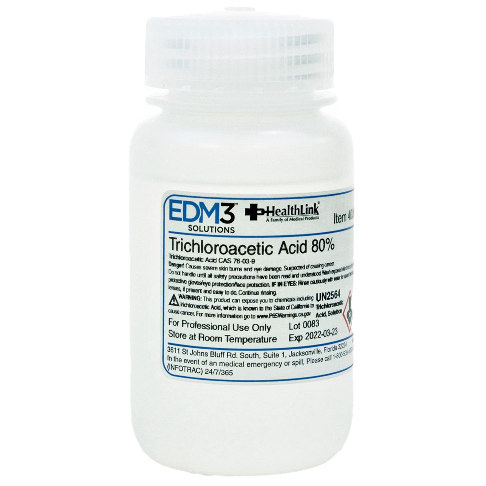 EDM 3 LLC Histology Reagent Trichloroacetic Acid ACS Grade 80% 4 oz ...