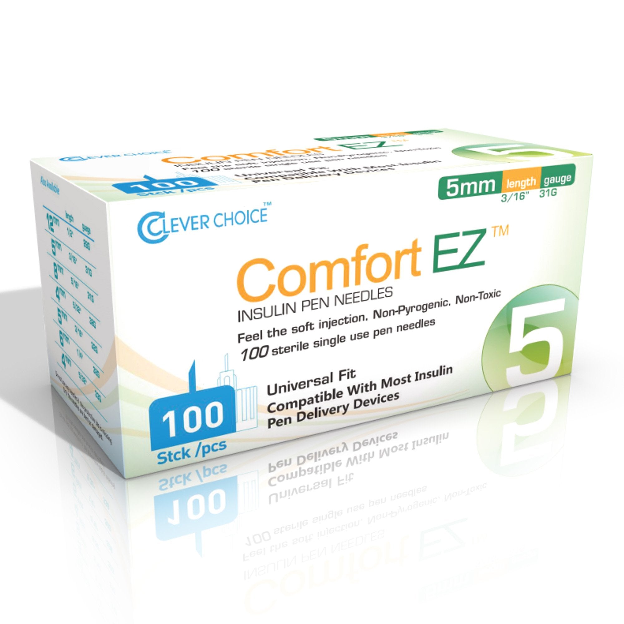 Comfort EZ™ Standard Insulin Pen Needle 31 Gauge 5 mm Length NonSafety ...