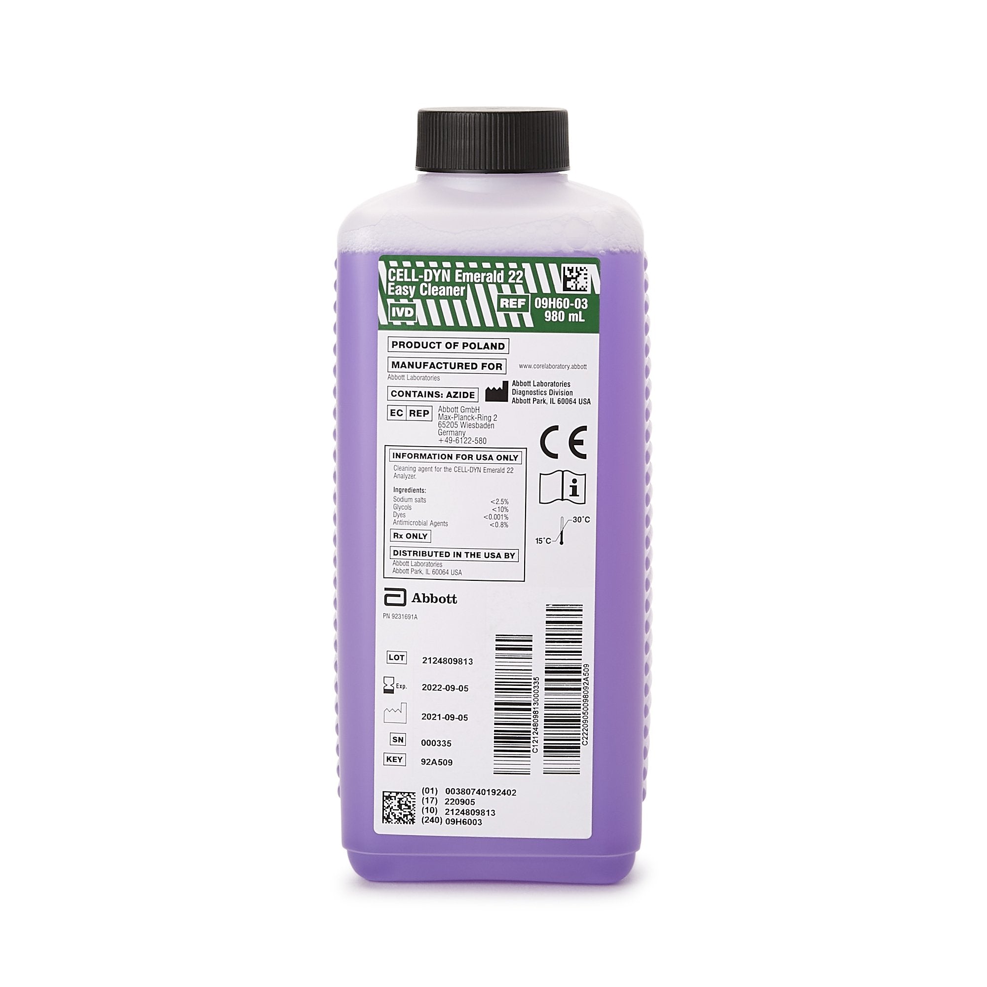 Cell-Dyn® Hematology System Reagent Easy Cleaner For Cell-Dyn Emerald ...
