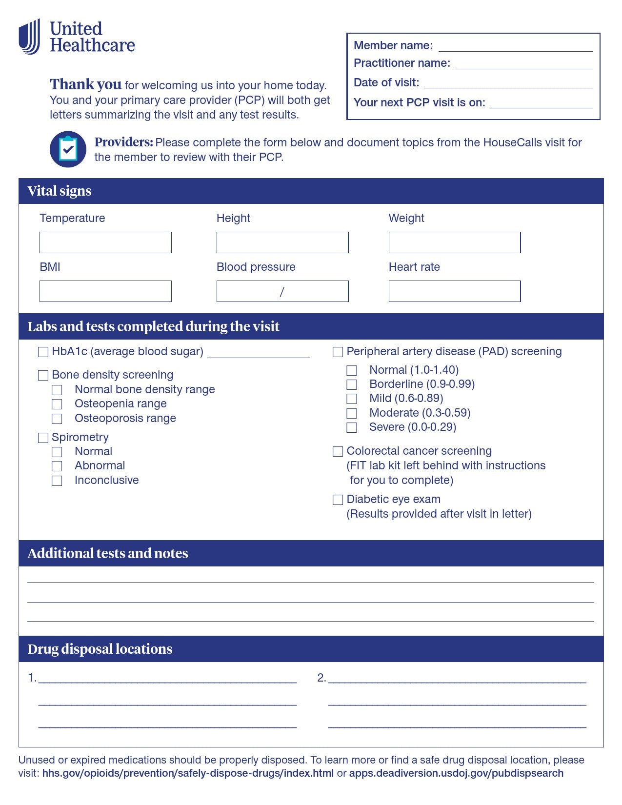 Signigyhealth Check List Form PCP Screening 8 X 10 Inch (1218340_PK) 1 ...
