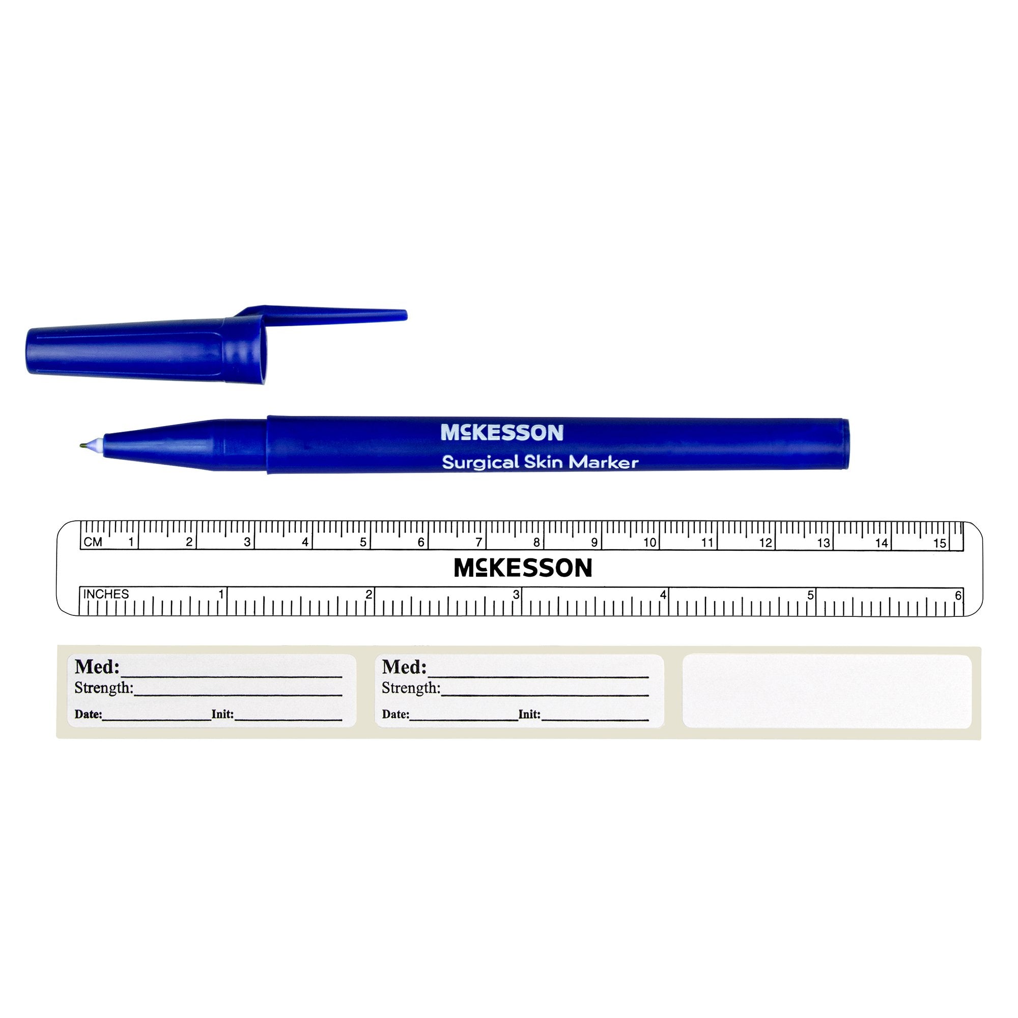 McKesson Skin Marker with Ruler and Labels Gentian Violet Ink Sterile ...