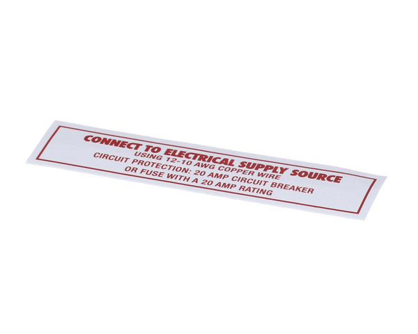 American Dish Service 089-9209 Decal, Connect To Power Sourc (ADS089-9 ...