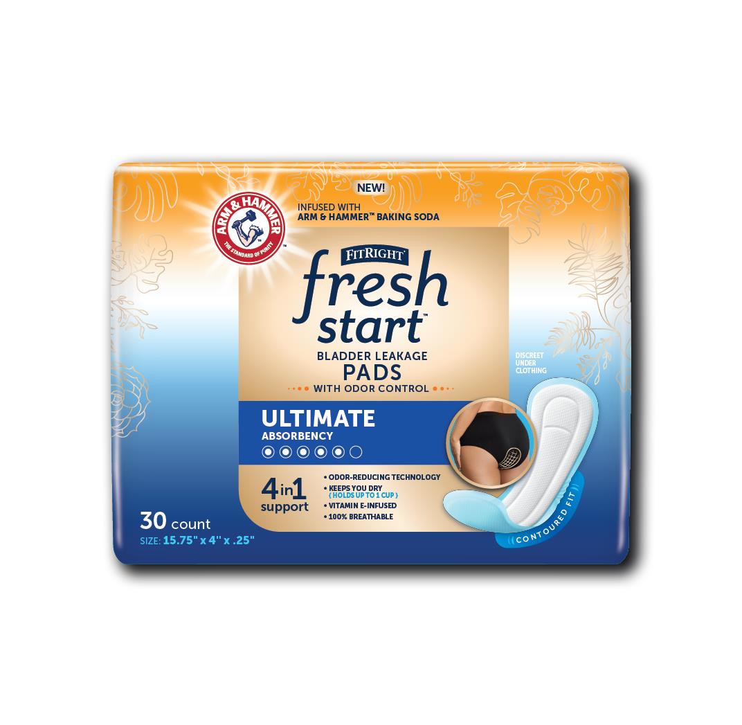 FitRight Fresh Start Urinary and Postpartum Incontinence Pads for Wome ...