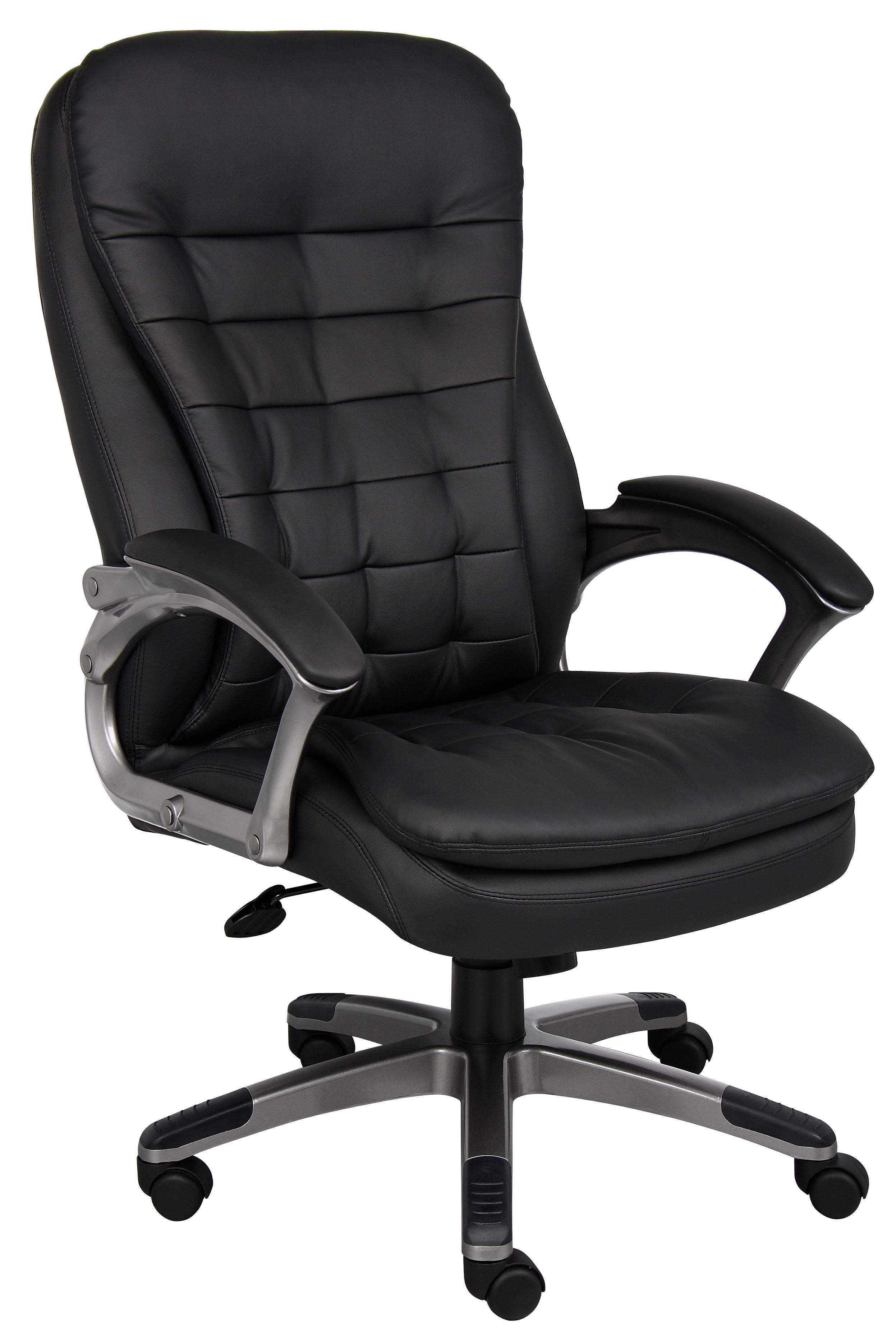Boss High Back Executive Chair With Pewter Finished Base/Arms (B9331 ...
