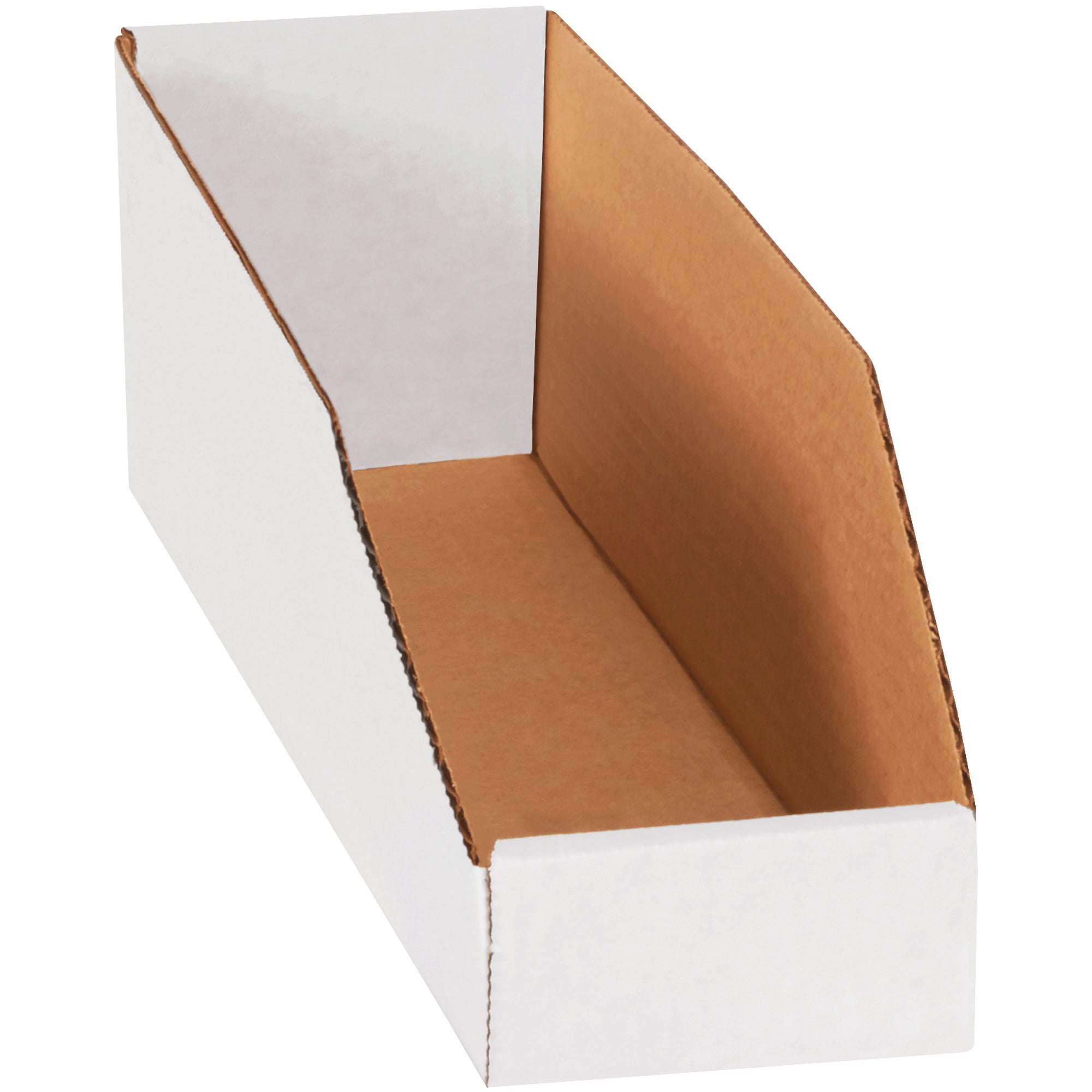 4 x 15 x 4 1/2" White Bin Boxes (BINMT415) Bundle Of 50 – GoodEarth Products