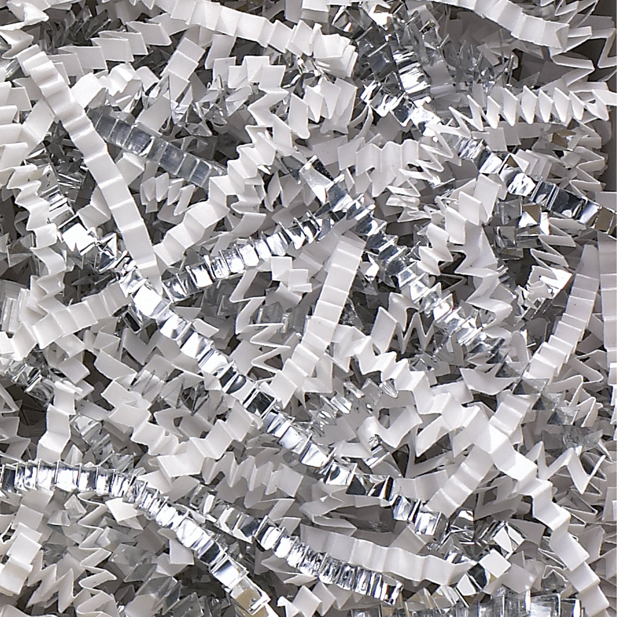 10 lb. White and Silver Metallic Blend Crinkle Paper (CPB10DD) Each ...