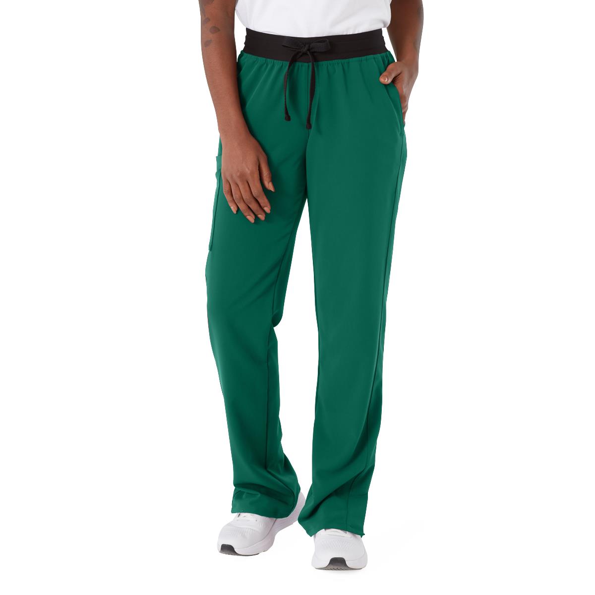 Varick AVE Women's Scrub Pant, Regular Inseam, Hunter Green, Size XS ...