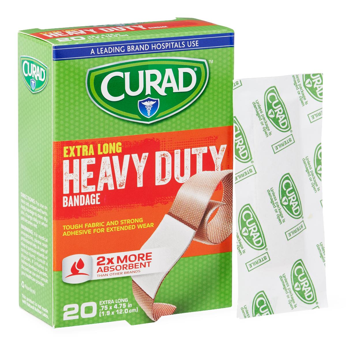 CURAD Heavy Duty Bandages, 0.75" x 4.75", 24/CS (CUR01101RB) Case of 2 ...