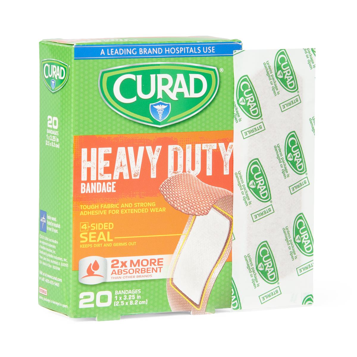 CURAD Heavy Duty Bandages, 1" x 3.25", 24/CS (CUR14925RB) Case of 24 ...