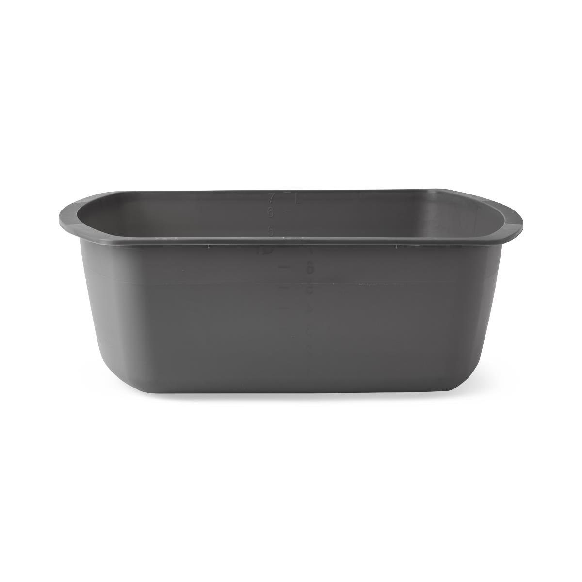 Rectangular Washbasin, 7.5 qt., Graphite, 10"L x 13.5"W x 4.75"H, 50/C ...