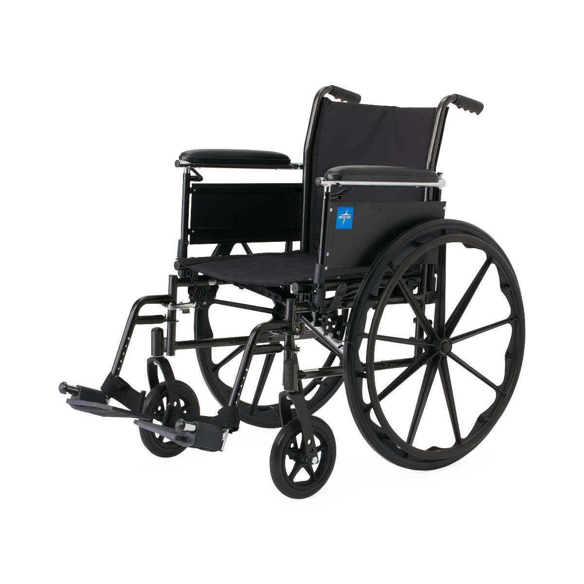 K3 Guardian 20" Wide Wheelchair with Height-Adjustable Full-Length Arm ...