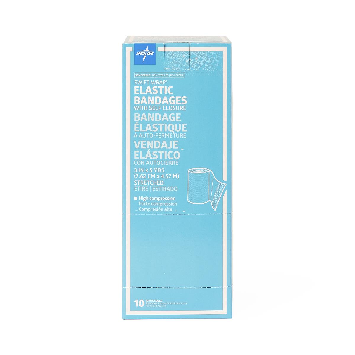 Swift-Wrap Elastic Bandage with Self-Closure, 3" x 5 yd., 50/CS (MDS07 ...