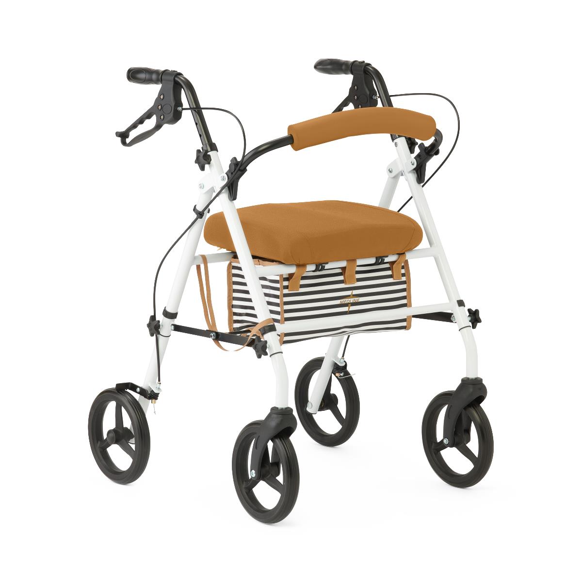 Basic Steel Rollator with Microban, 8" Wheels, White, 1/CS (MDS868SKWM ...