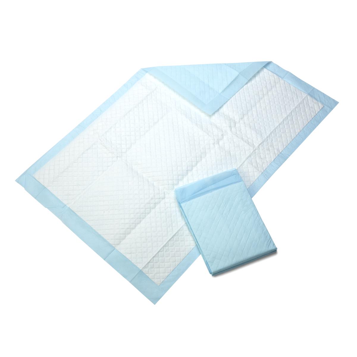 Fluff and Polymer Underpad, Heavy Absorbency, Teal, Quilted, 30" x 30 ...