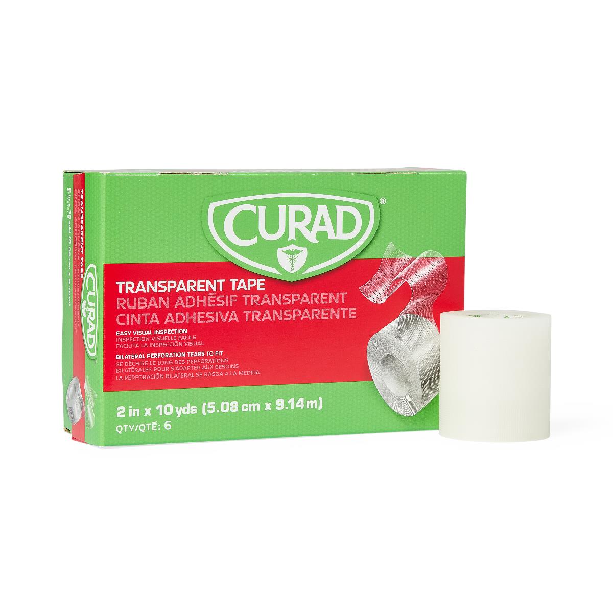 CURAD Transparent Plastic Medical Adhesive Tape, 2" x 10 yd., 60/CS (N ...