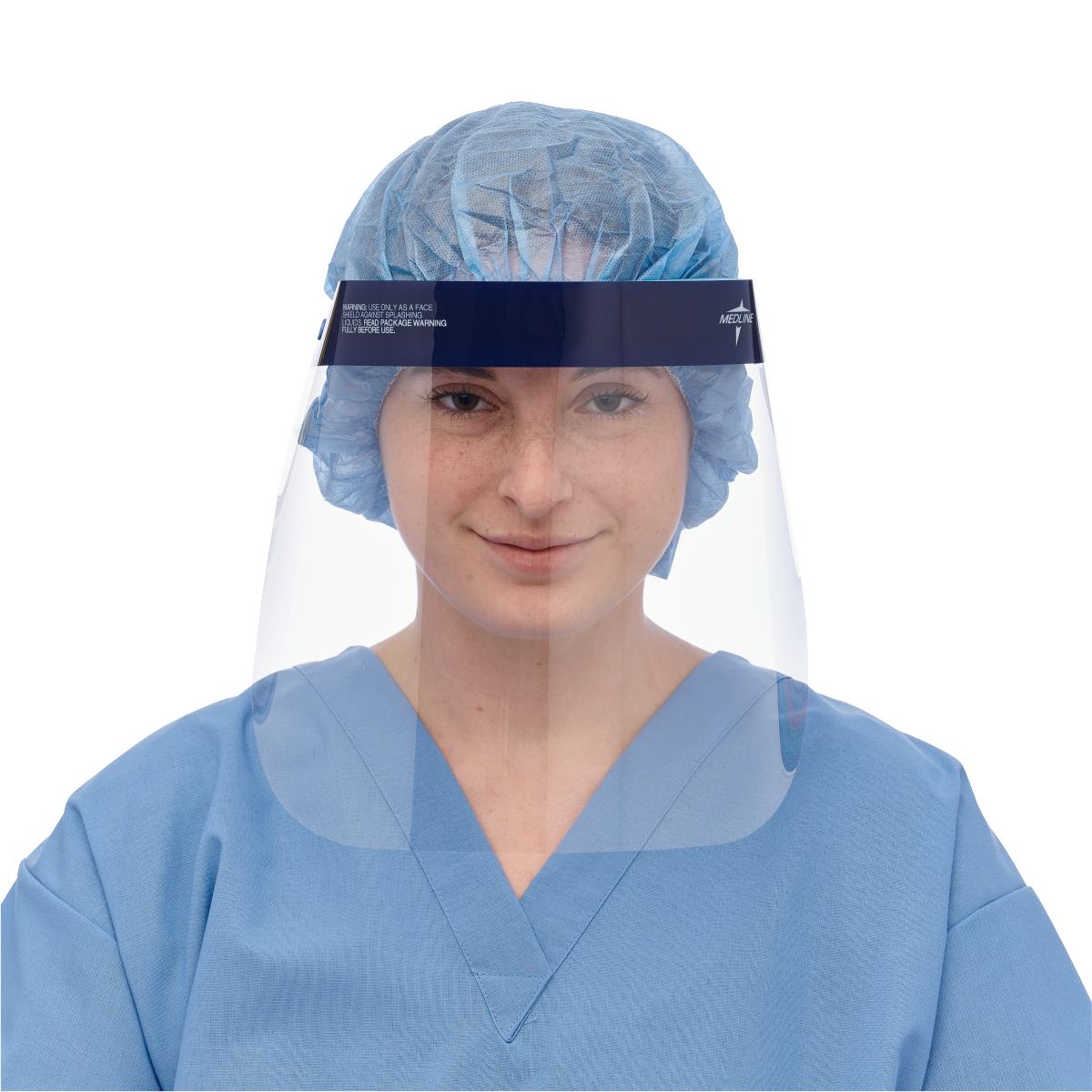 Disposable Face Shield with Elastic Band, Extra Long, 9.5" Length, 1 E ...