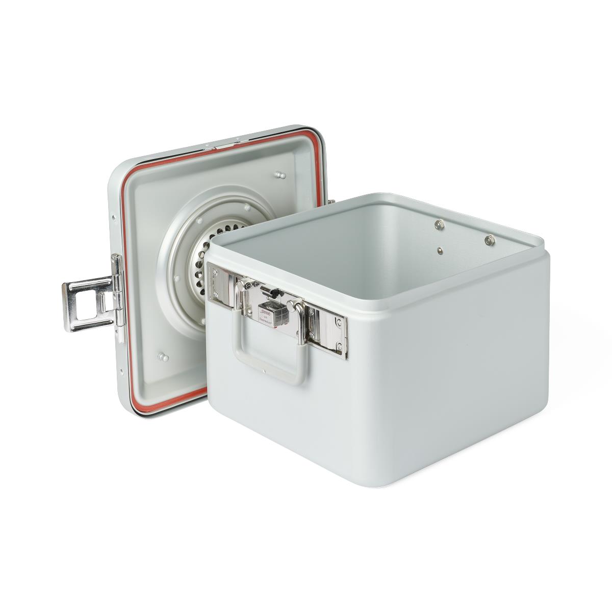 Steriset Sterilization Container with Flat Bottom and Aluminum Lid, Ha ...